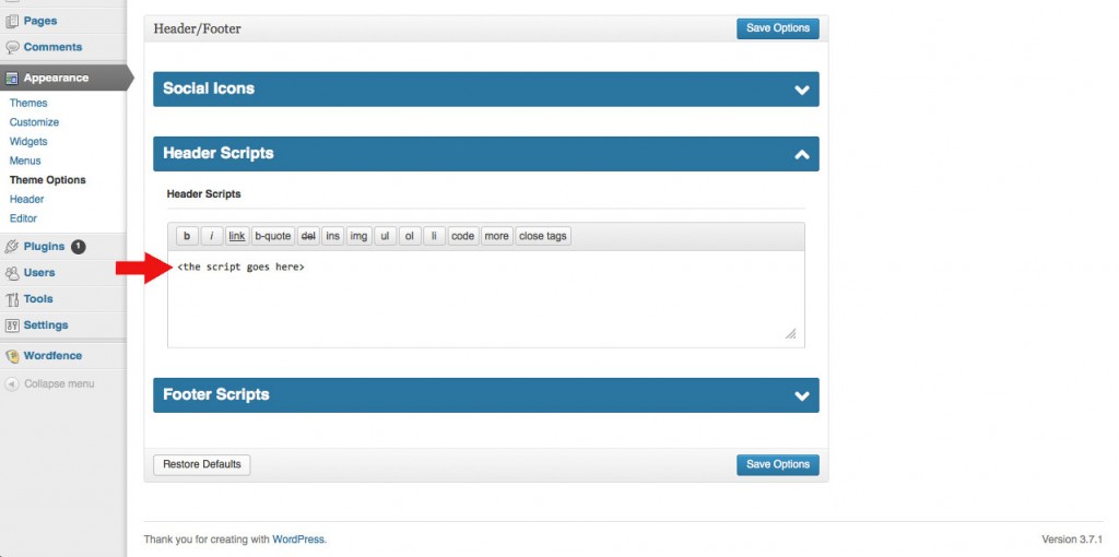 WordPress WikiHeader Scripts | WordPress Wiki